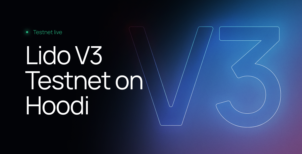 Lido V3 testnet on Hoodi